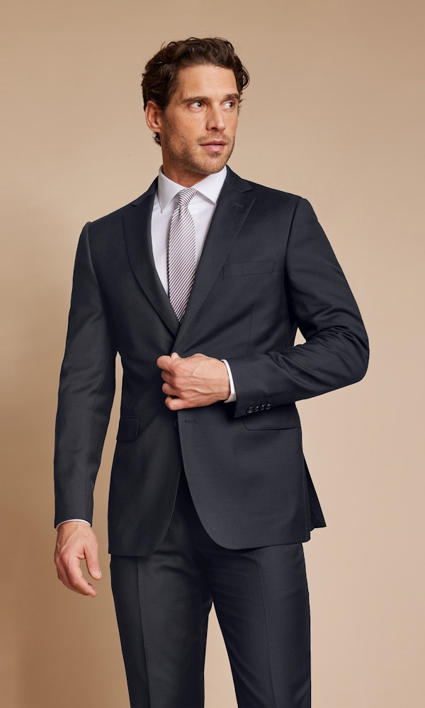 Blå - mörk Mörkblå s100 wool kostym, regular fit | Herr | Dressmann