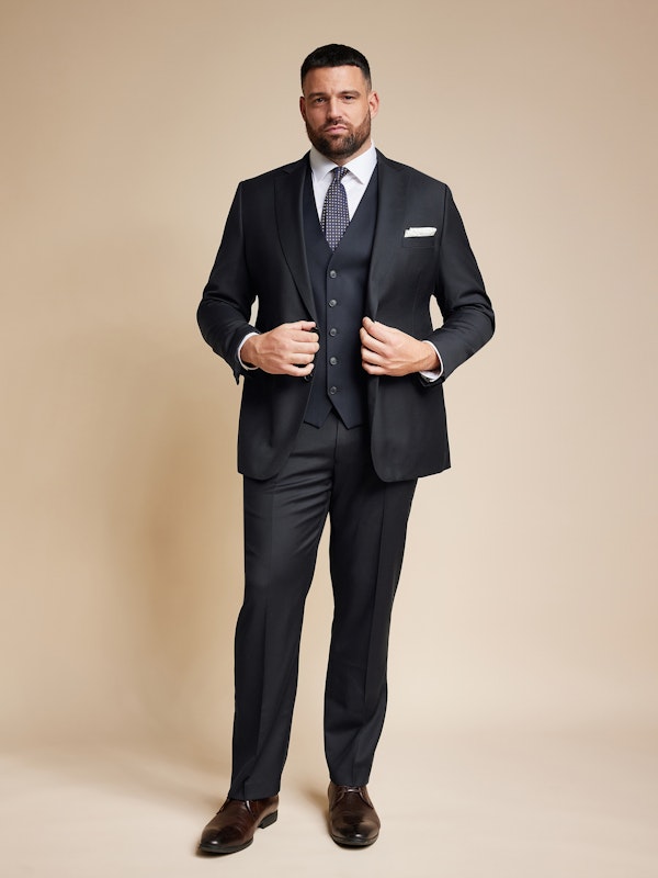 Blå - mörk Mörkblå s100 wool kostym, regular fit | Herr | Dressmann