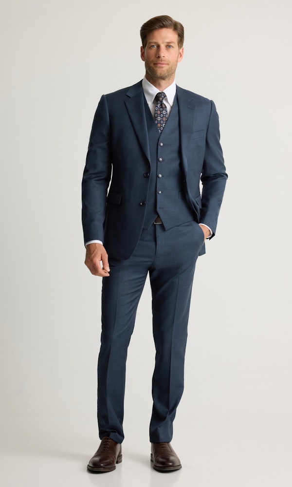 Blå s100 wool kostym, slim fit | Herr | Dressmann