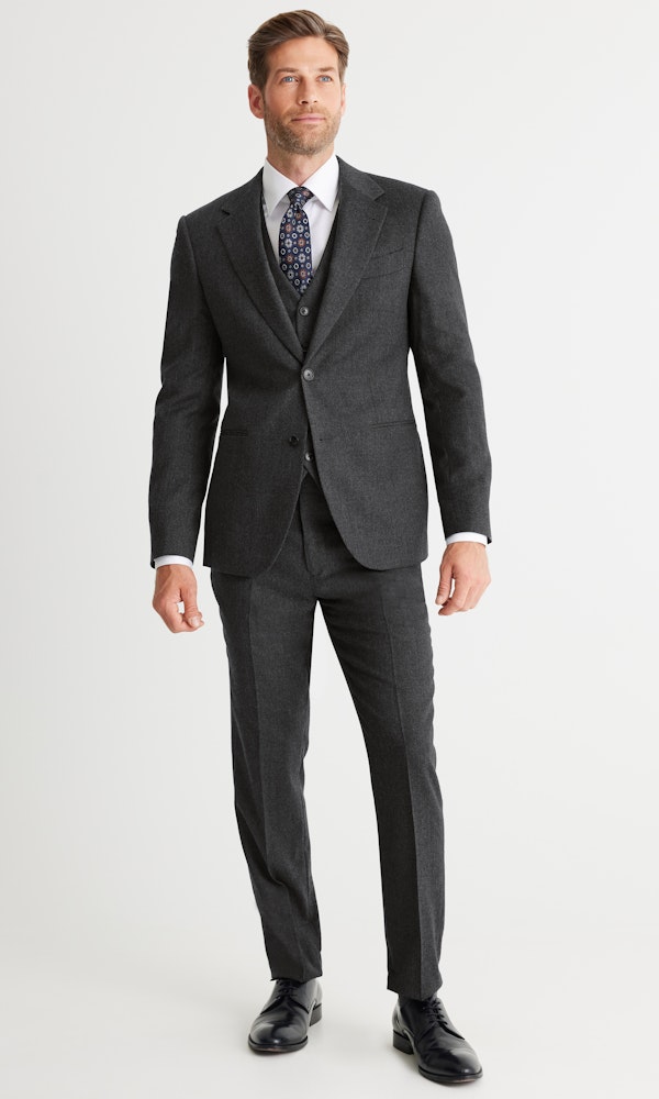 Grey flannel s110 suit, slim fit | Men | Dressmann